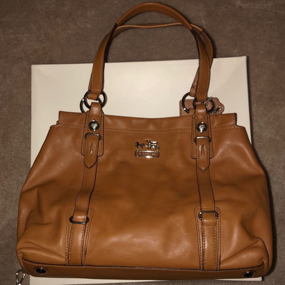Coach Mia Leather Camel Bag - Gem